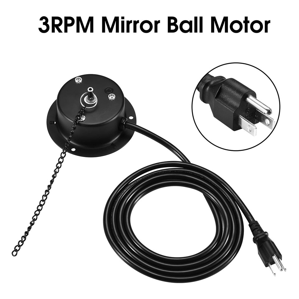 3 RPM Mirror Ball Motor for 4-16 Inch Disco Balls - Party Decor Rotator ...