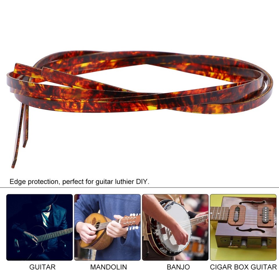 2 Pcs Figured Purfling Guitar Abalone Acoustic Trim Binding for Shells ...