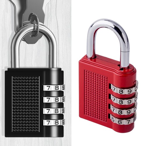 4 Digit Combination Lock Password Padlock for School Travel Gym Luggage ...