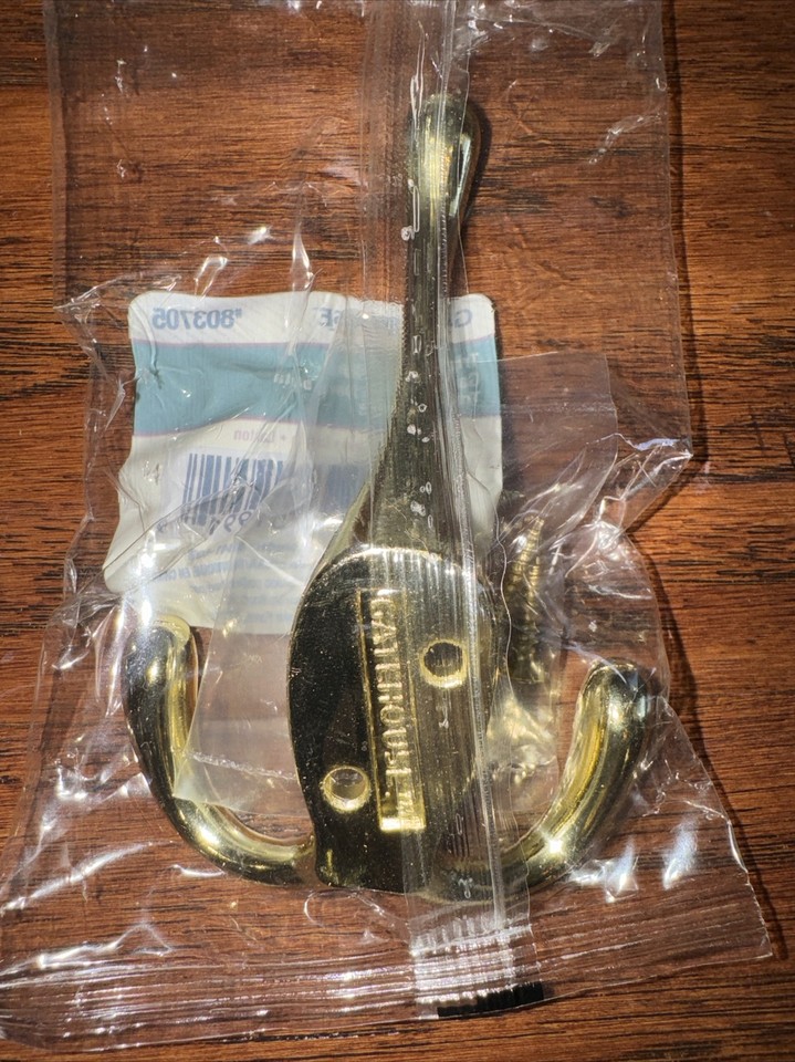 Triple Robe Hook Polished Brass Finish. used for Coats, Towels, Hats ...