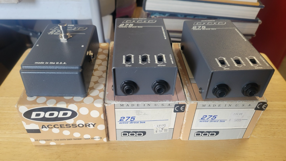 3 ELECTRIC GUITAR PEDALS / SWITCHES 2 DOD 275 1DOD 270 A/B SWITCH ...
