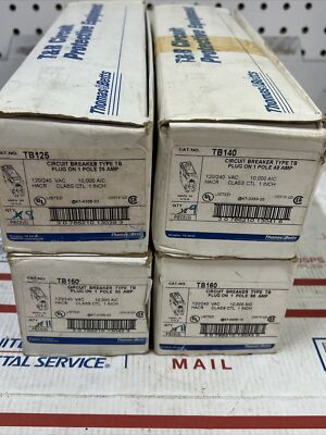 Lot/39 T&B 25A 40A 50A 60A 1P TYPE TB CIRCUIT BREAKER/s TB160 TB125 ...