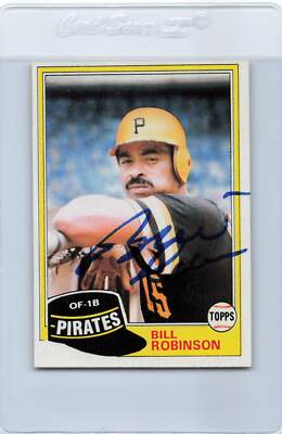 1981 Topps #51 Bill Robinson Pirates Signed Auto *F4429 | eBay Australia