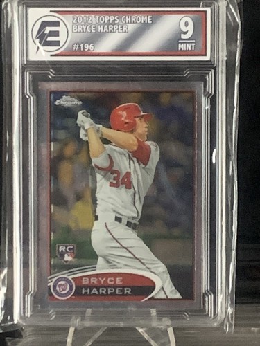 2012 Topps Chrome #196 Bryce Harper Hitting RC EGC 9 | eBay