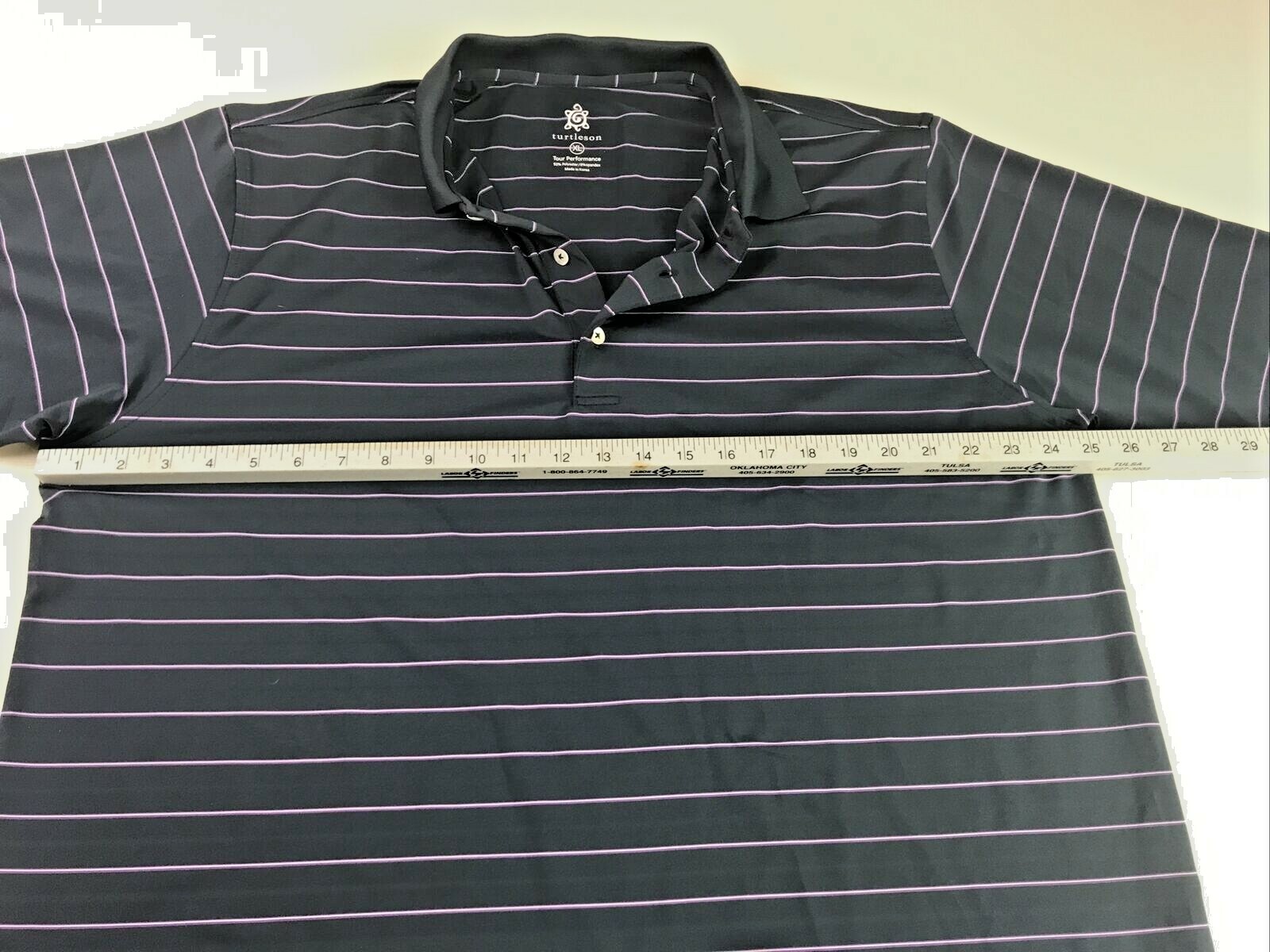 Turtleson Tour Performance Mens Golf Polo XL Gray Pin… - Gem