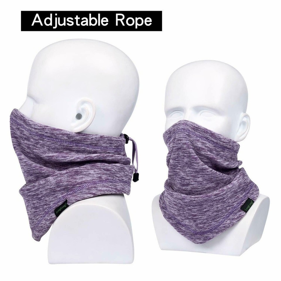 Winter Neck Warmer Gaiter Windproof Fleece Ski Face Mask Scarf for Cold ...
