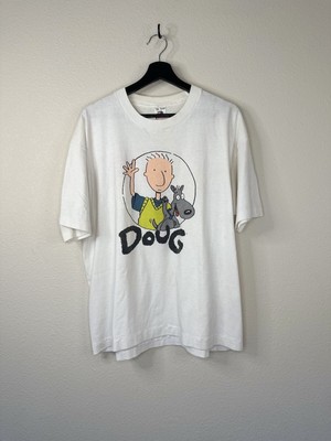 VINTAGE DOUG 1991 NICKELODEON SHIRT SZ XL WHT SINGLE STITCH CARTOON ...