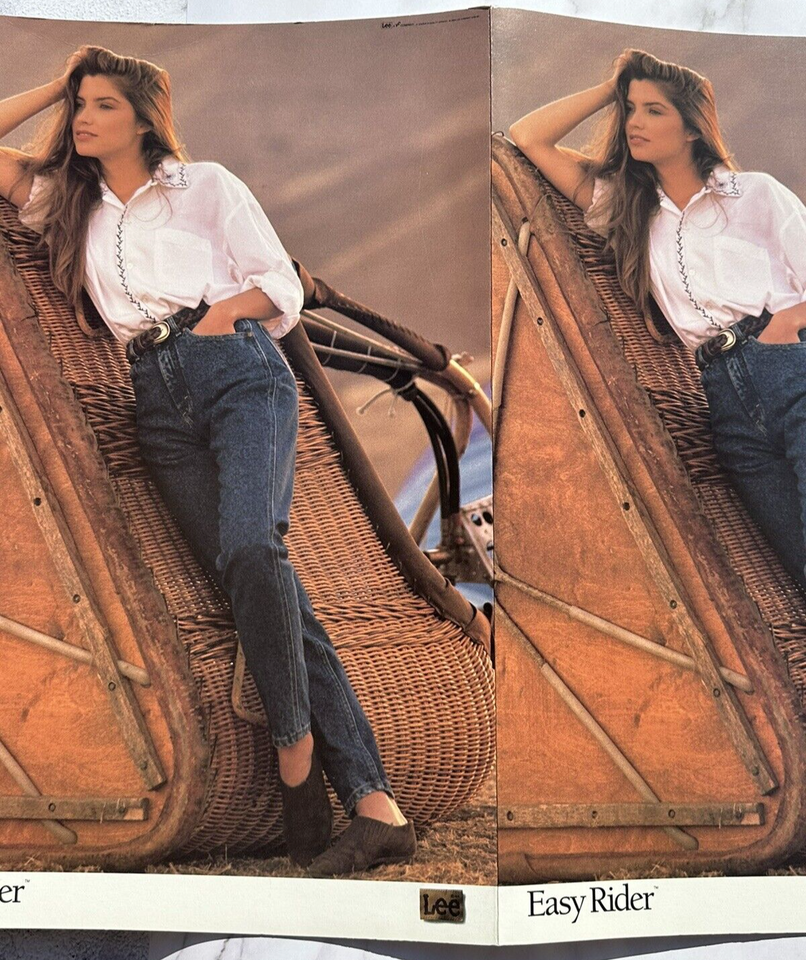 Lee Jeans AD Poster Promo Rider Relaxed Fit Pleated Store Display 1999 ...
