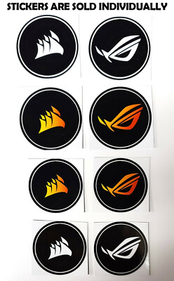 Corsair & ROG 120mm /140mm Fan Label Stickers for Corsair Fans (1 ...