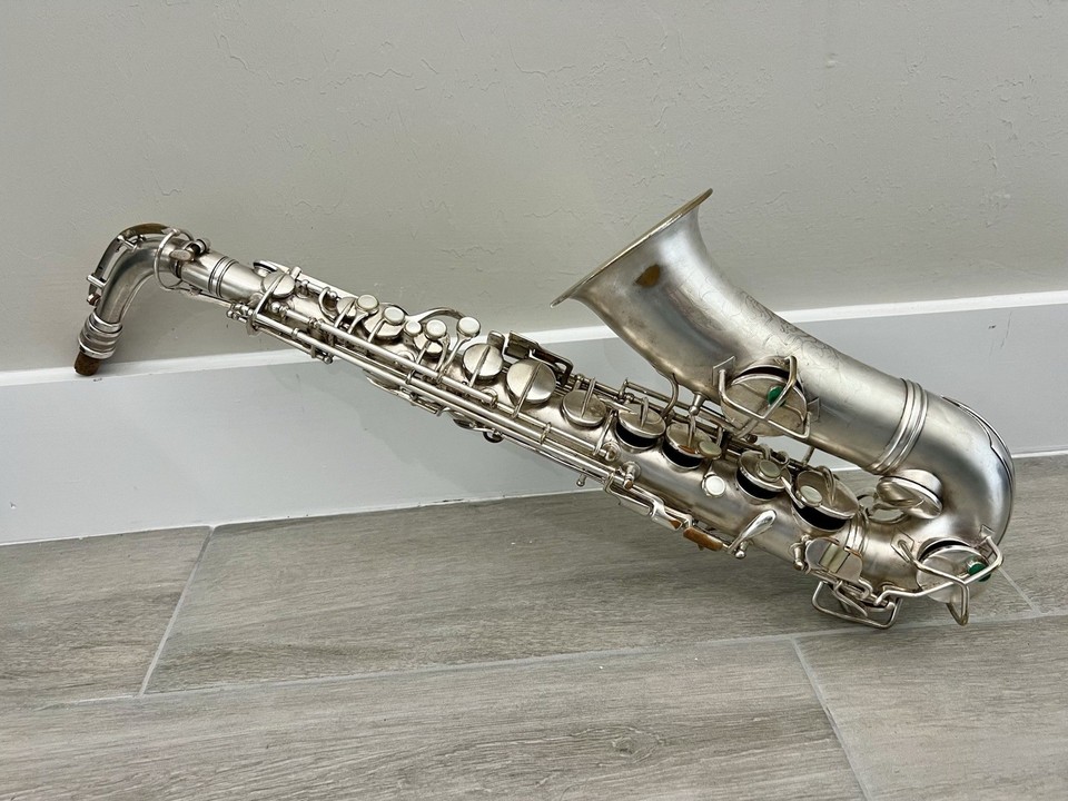 1927 CG Conn New Wonder II Alto Saxophone Silver Plated Gold Wash Bell ...