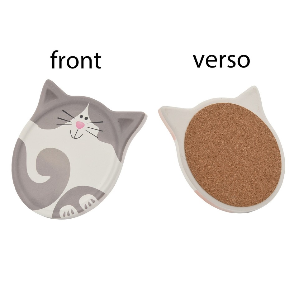 4 Pcs Drink Coaster,Water-Absorbing Ceramic Coaster,Cute Coaster ...