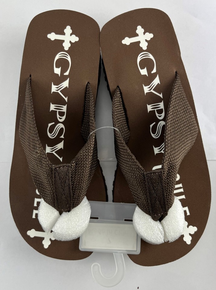 Gypsy Soule - 1" FLATS Traction Outsole Flip Flops Comfort Thong ...