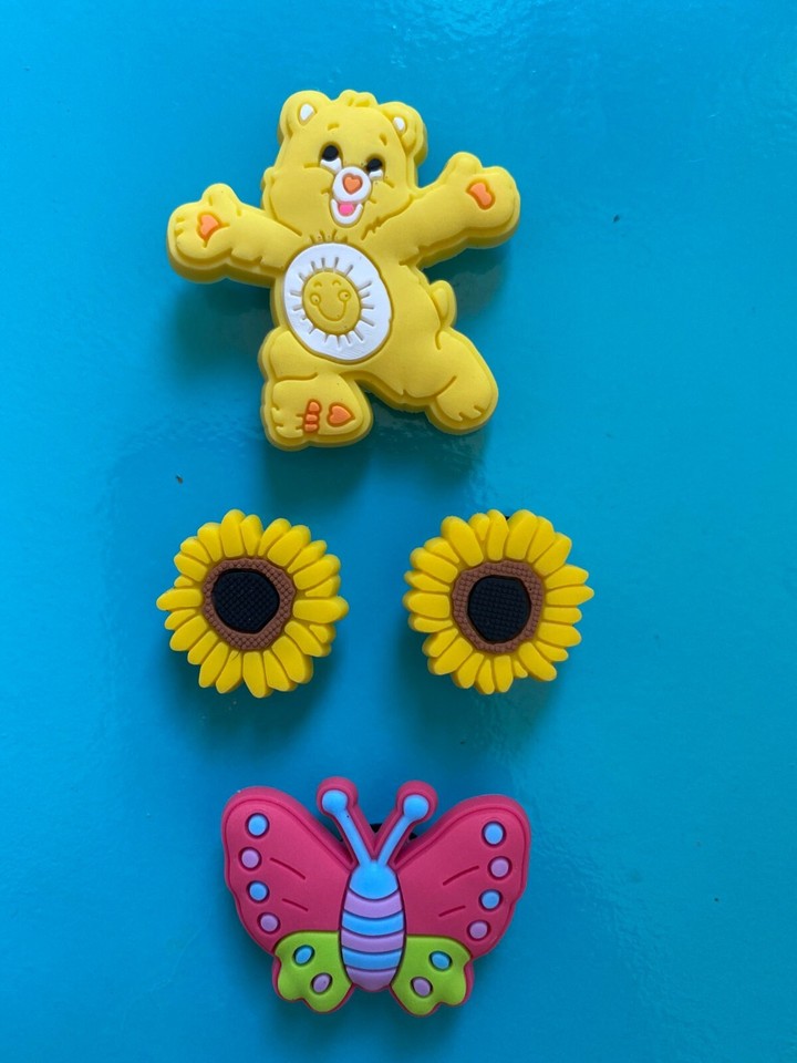 4 Bear Sun Flower Butterfly Shoe Charm Plug Button Accessories ...