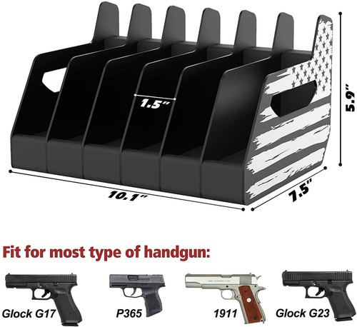 Pistol Rack, Revolver Holder for Gun Safe Cabinet Storage, Handgun ...
