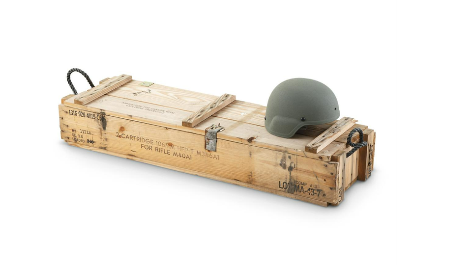 U.S. Military Surplus Stackable Solid Wood Ammo Box Storage with Rope ...