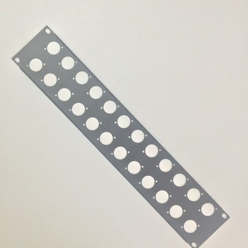 2U Doube Space Black Heavy Duty Rack Case Panel w/24 XLR Cutouts 19 ...