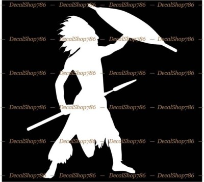 Native American Indian Warrior - Car Vinyl Die-Cut Peel N' Stick Decals ...