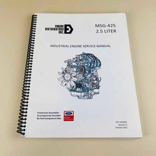 Ford MSG 425 EFI Engine Service Manual & Operator Handbook 2012 1020050 ...
