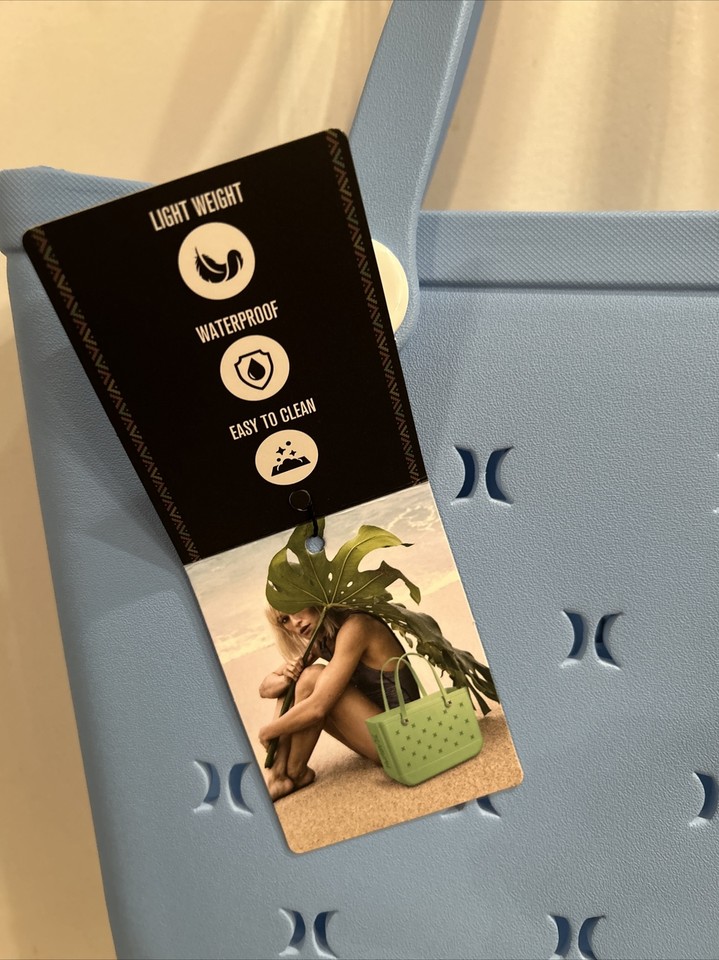 Hurley Blue Rubber Silicone Light Weight Waterproof Shoulder Beach Bag ...