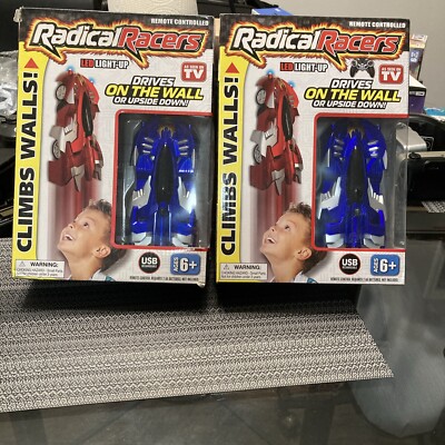 (2)Radical Racers Remote Controlled Wall-Climbing Car As Seen on TV New ...
