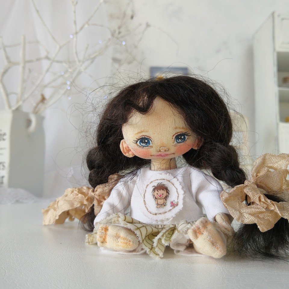 Handmade cloth rag dolls Art dolls Small doll Decorative doll Collector ...
