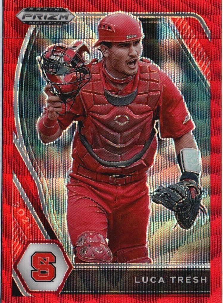 2021 Panini Prizm Draft Picks - Luca Tresh #PDP214 Red Wave Prizm (RC ...