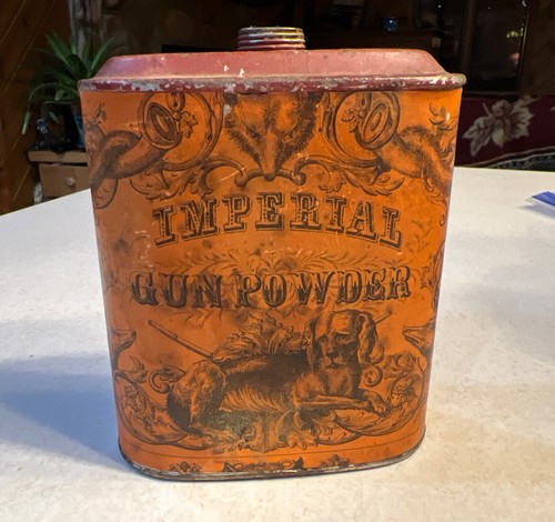 EMPTY Antique Imperial Eureka Gun Powder Tin & Paper Label Hunting ...
