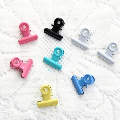 Set of 12 Cute Small Document File Clips, Metal Office Supplies ...