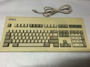 DELL GYUM97SK VINTAGE RARE MECHANICAL PS/2 KEYBOARD AT101 (YELLOWED) | eBay