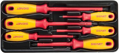Signet 6 Piece VDE Slotted & Phillips Screwdriver Set 1000V Safe S52590 ...