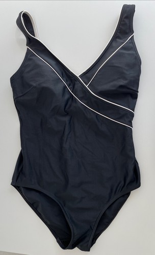 George Asda Ladies Black Swimsuit Swimming Costume Size 16 Shapewear ...