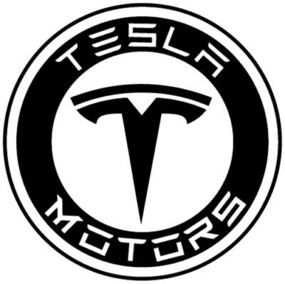 Tesla Motors White & Black Circle Vinyl decal / Sticker 10 Sizes! w ...