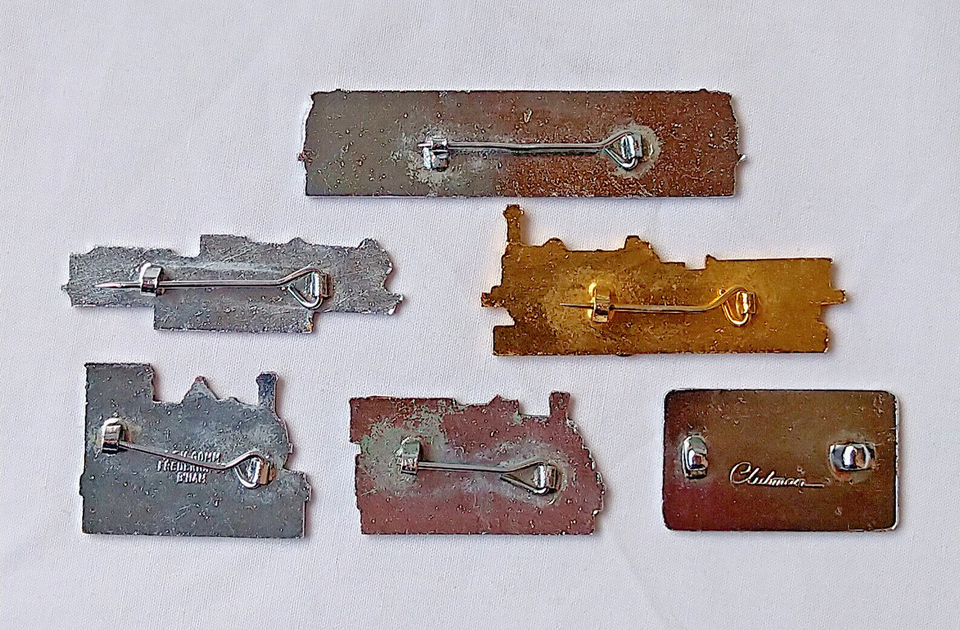 Steam Train & Locomotive badge Lot 6x Railroad Railway transport enamel ...