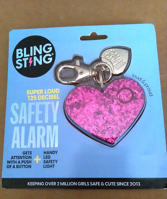 Bling Sting Heart Shaped Safety Alarm Keychain Super Loud 125 Decibel ...