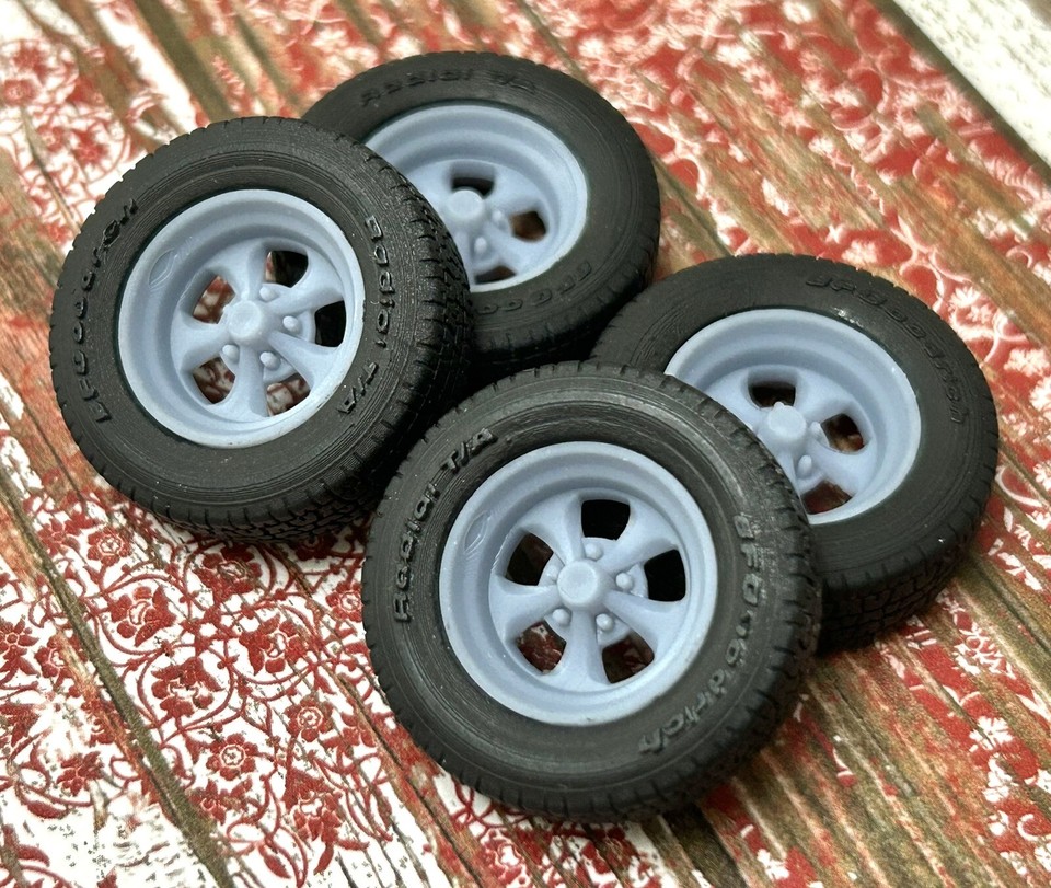 1/24 Scale: 15-inch “Keystone Klassic” Resin model car wheels/tires, 1/ ...