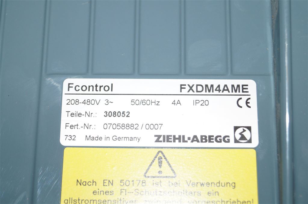 Ziehl Abegg Fcontrol FXDM4AME Frequenzumrichter 308052 | eBay.de