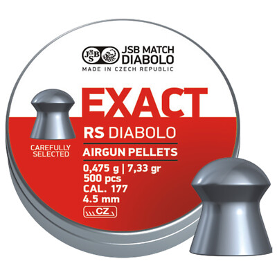 JSB EXACT RS Domed .177 4.52mm Air Rifle Airgun 7.3gr Pellets 500 Pack ...