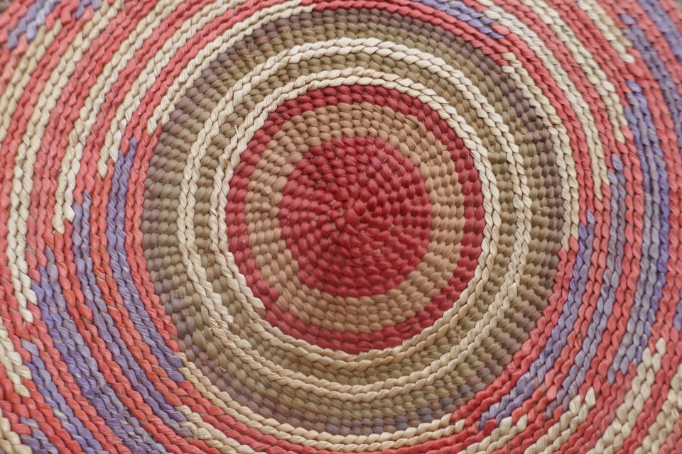 Early Vintage Tligit Native Hand-Woven Spruce Root Polychrome ...
