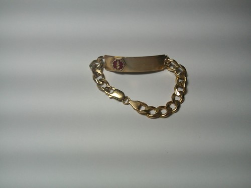 14K YELLOW GOLD PACEMAKER MEDICAL BRACELET MARKED AND TESTED 18.4 G | eBay