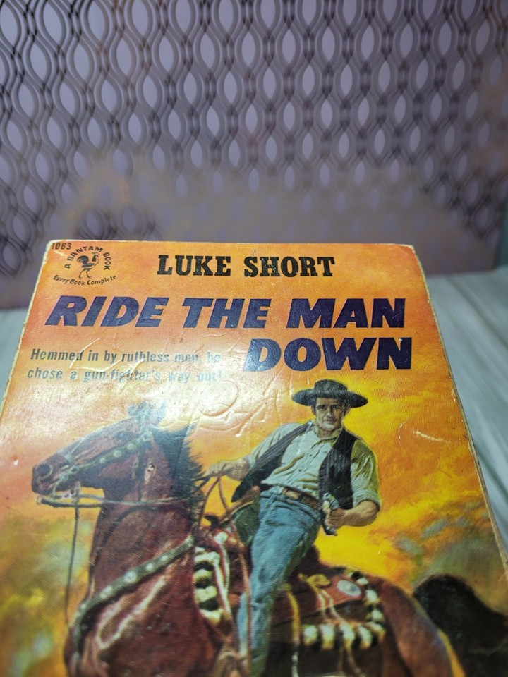 Vtg 1952 Ride The Man Down Luke Short Bantam Press | eBay