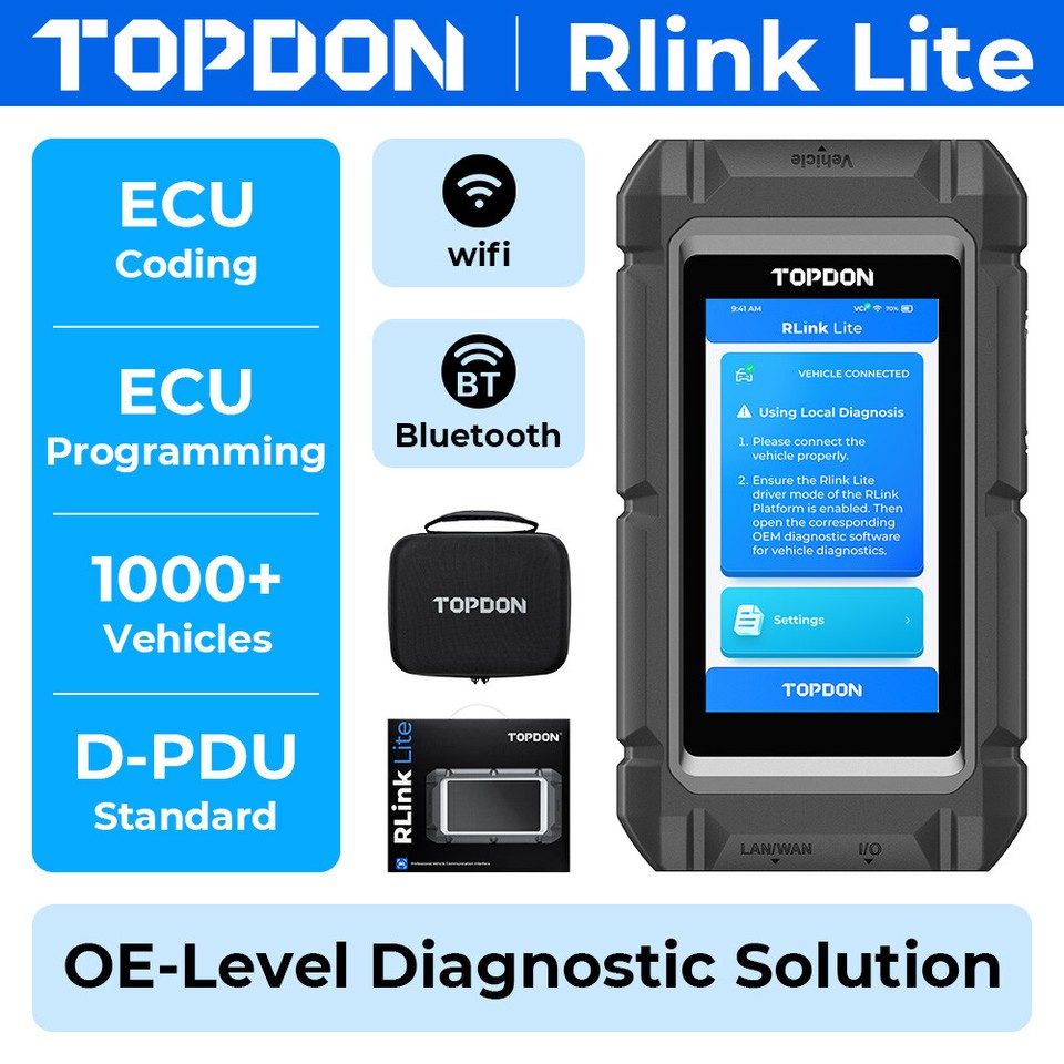 TOPDON J2534 Reprogramming Tool, OE-Level Enhanced VCI Support Multi ...