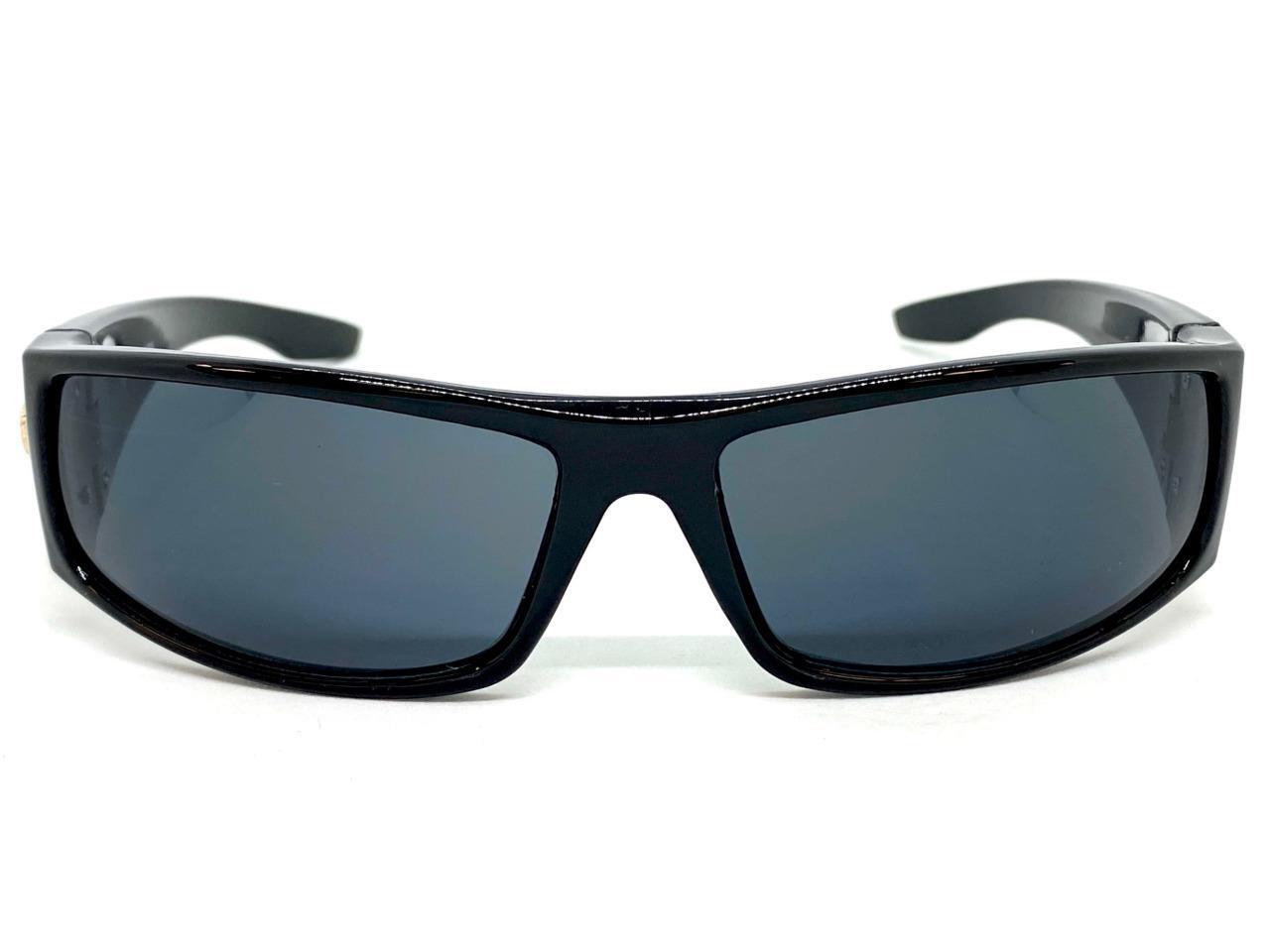 Classic Hip Hop Rapper Gangster SUN GLASSES Black Frame Gold Medallion ...