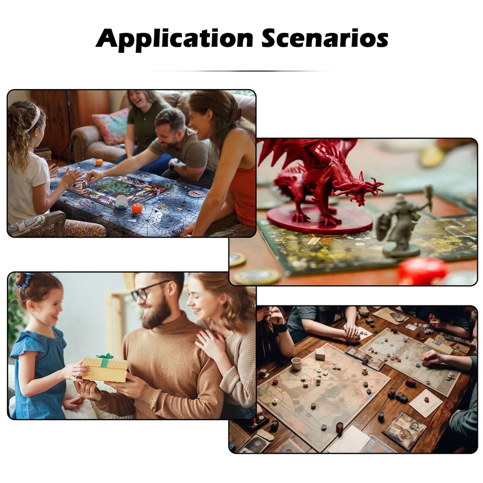 Metal Solid Dice 7-Piece Dice set UFO Series | for RPG DND Game - Red ...