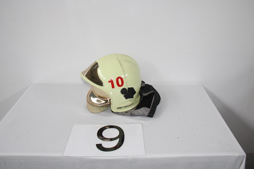 1 MSA, CGF Dräger Gallet Feuerwehrhelm Einsatzhelm goldfarbenes ...