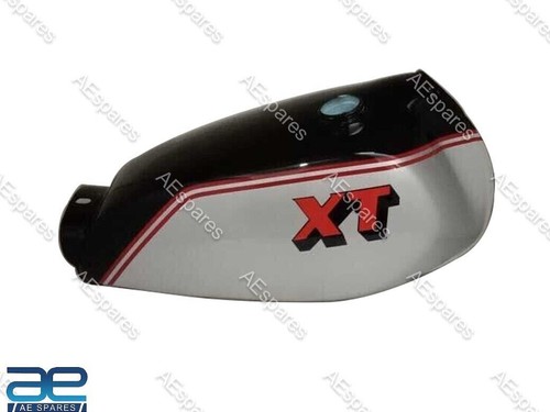 For Yamaha XT 250 3Y3 4Y1 Black & Silver Painted Petrol Fuel Tank 1980 ...