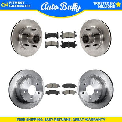 Front Rear Disc Brake Rotors And Semi-Metallic Pads Kit For Chevrolet ...