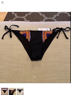 Billabong beaded string bikini bottom M Black/Multi women’s NWT | eBay
