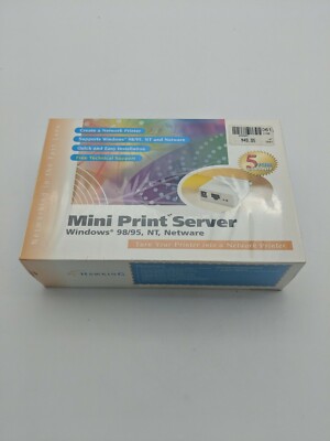 New Hawking Technology Mini Print Server Windows 98/95, NT, Netware | eBay