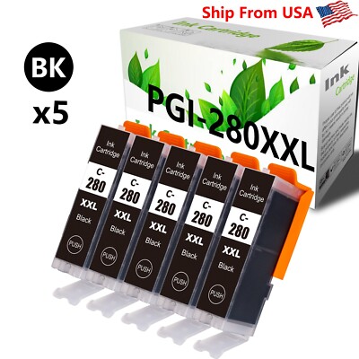 (5 Pack,Black) CLI 281XXL Ink Cartridge CLI-281XXL for PIXMA TS6100 | eBay