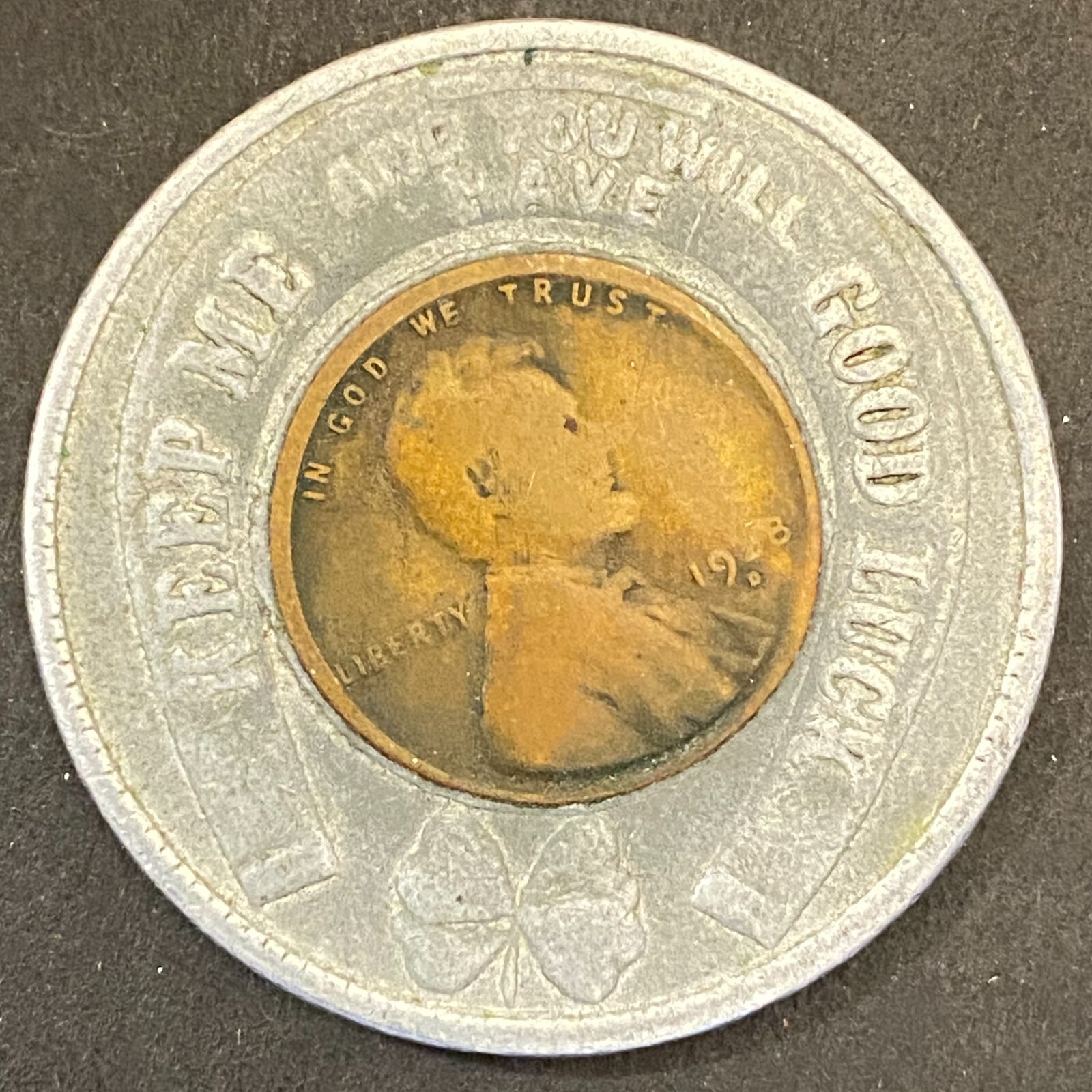 "John O. Robert's Shoe" Alum Encased Penny Good Luck Token 35mm Worn | eBay